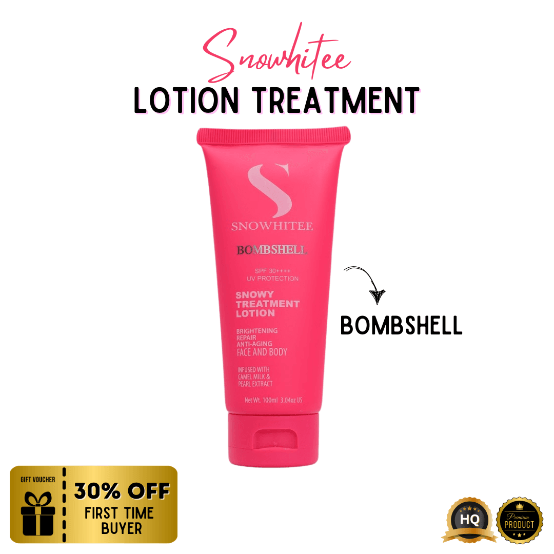 SNOWY LOTION TREATMENT – BOMBSHELL – Snowhitee